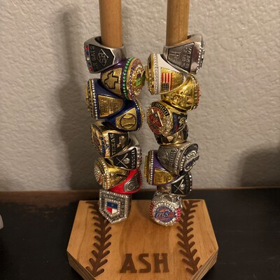 Football Stacked Ring Holder, Goal Post Ring Holder, Championship Ring ...