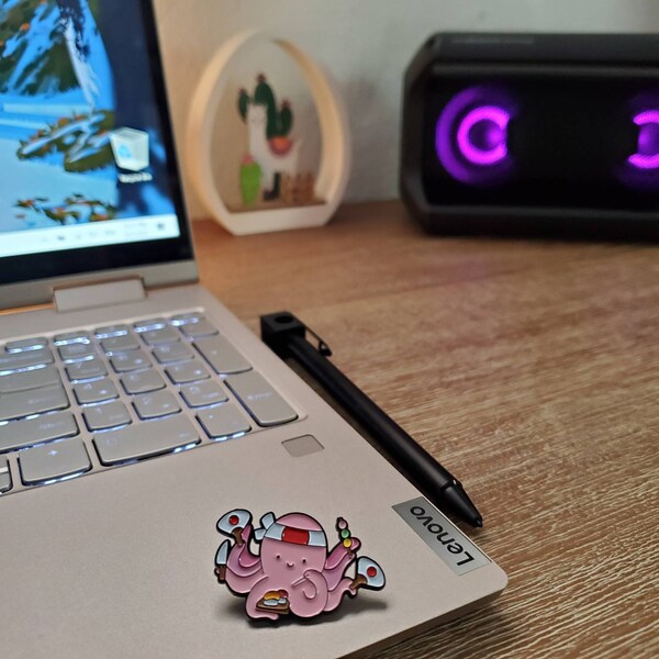 Japanese Octo Chef Enamel Pin - Etsy