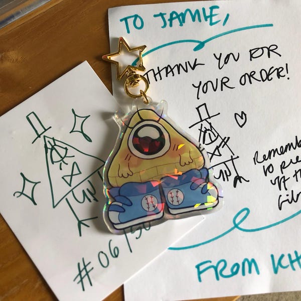 Theraprism Bill Cipher Holographic Sticker || Gravity Falls Book of ...