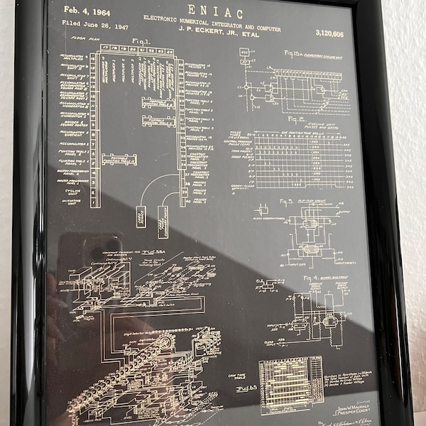 ENIAC Patent Print: First Programmable Computer, Tech Art - Etsy