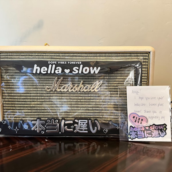 Hella Slow License Plate Frame | Chrome - Etsy