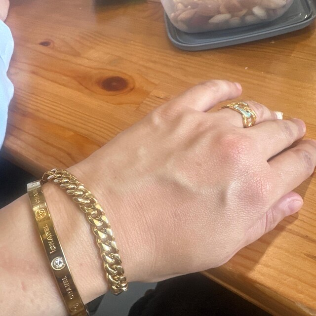 18K Gold Thick Bracelet Chain, Chunky Gold Bracelets for 18K Gold Thick Bracelet Chain, Chunky Gold Bracelets for
