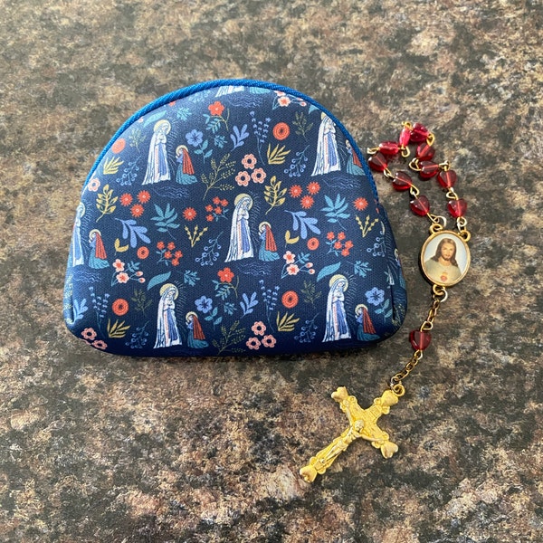 Rosary Pouch Our Lady of Lourdes | Catholic Gift | Confirmation Gift ...