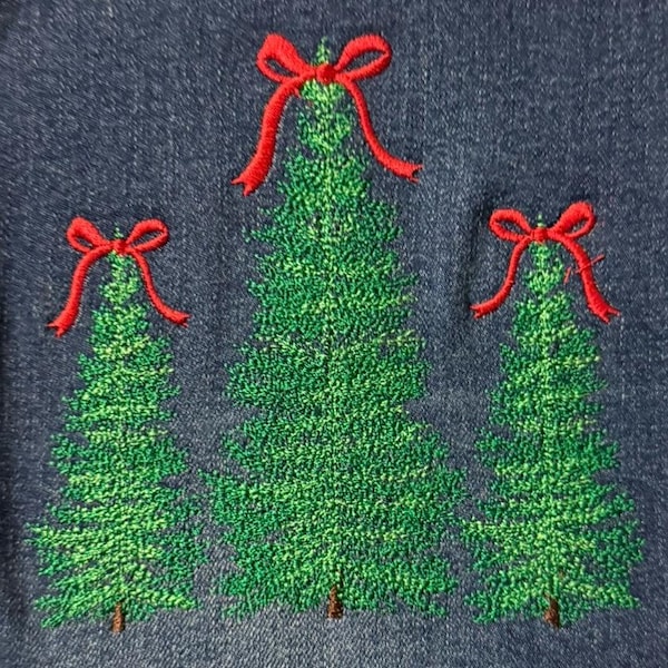 Christmas Tree Embroidery Design, Coquette Bow Embroidery Machine File ...