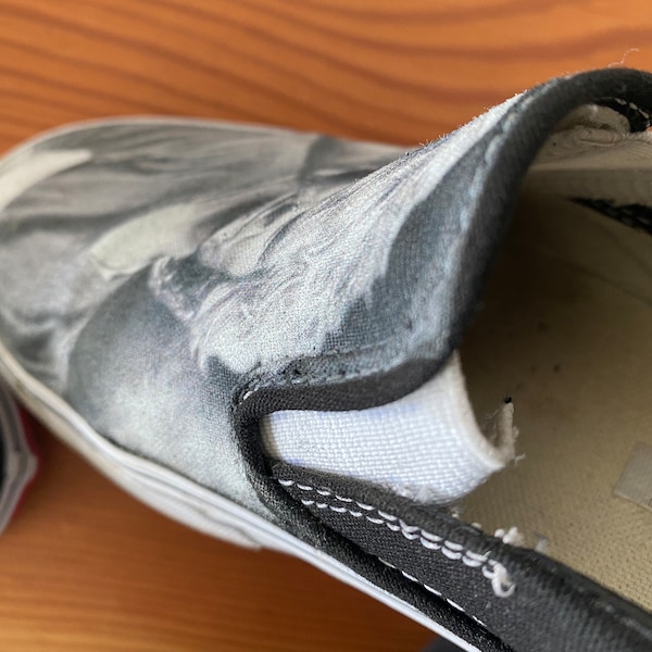 Custom Point Break Inspired Black Slip on Vans (keanu Reeves / Patrick ...