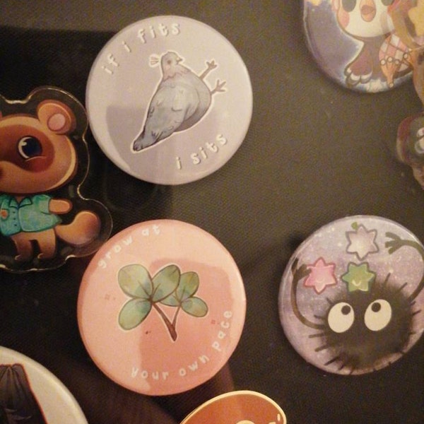 Self Growth Button Pin | Affirmation Pin Badge | Positive Pin Badge ...