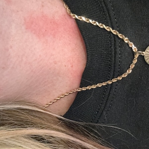 Dainty 14k Solid Gold Episcopal Cross Necklace, Personalized Episcopal ...