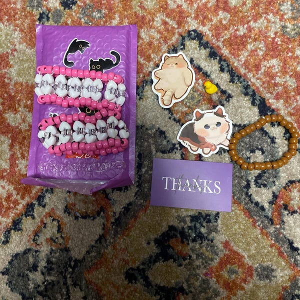 Kandi Teeth Cuff: Weirdcore Beaded Jewelry, Kidcore Fashion - Etsy