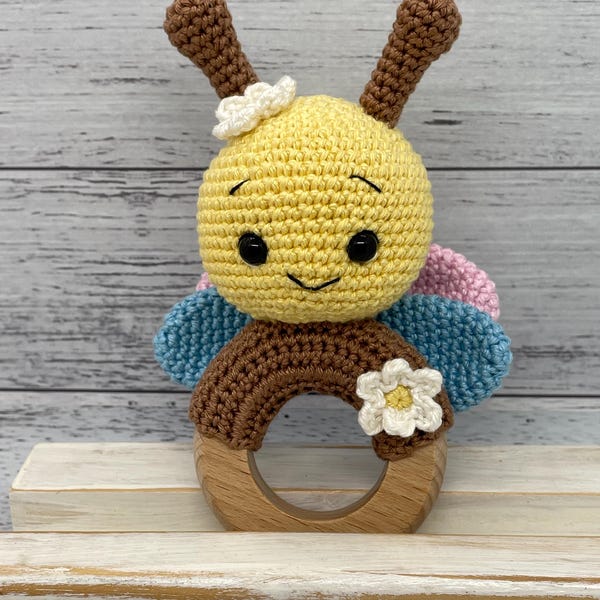 Crochet Baby Rattle Pattern, Crochet Butterfly Patterns English/spanish ...