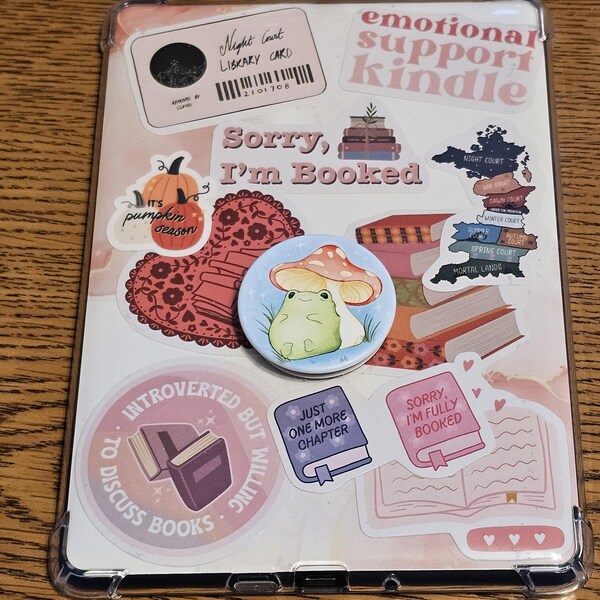 Reading in Progress Pink Do Not Disturb Waterproof Sticker for Kindle ...