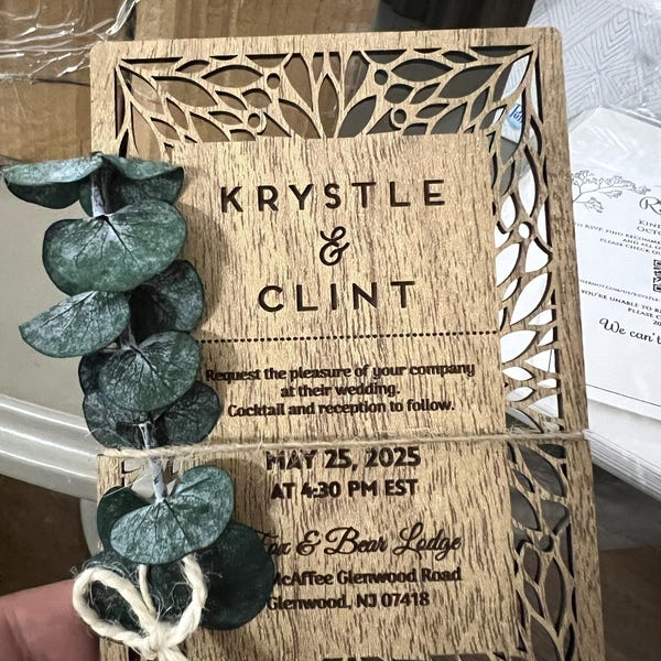 Wood Wedding Invitation Set Wedding Invitation Set, Wood Invitations ...