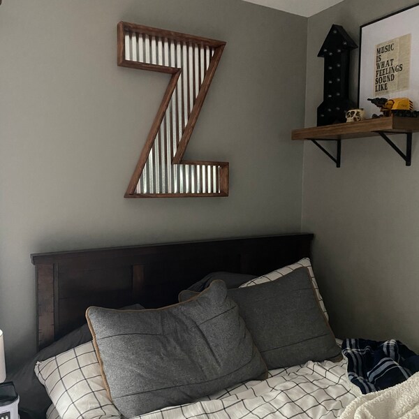 Large Metal Letters, 3D Rustic, Chunky Thick Metal Initials, Stained or ...