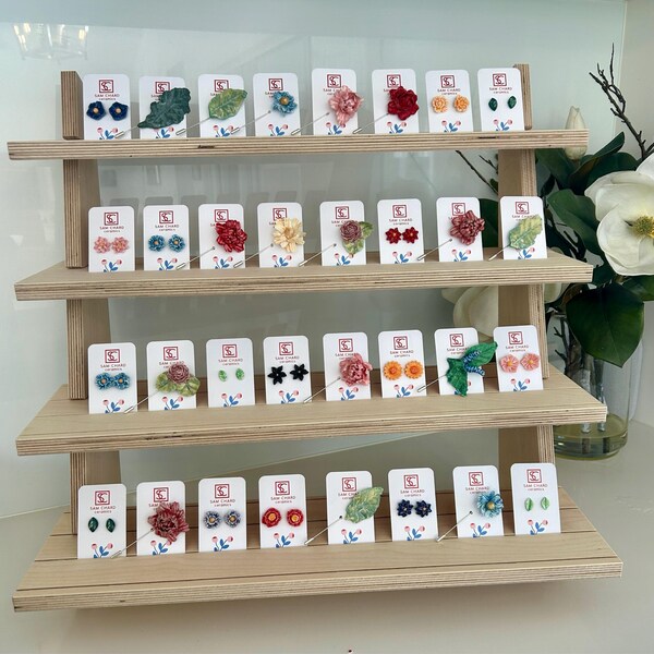 Card Display in Ply Wood - Easy Assemble Postcard Stand for Market and ...