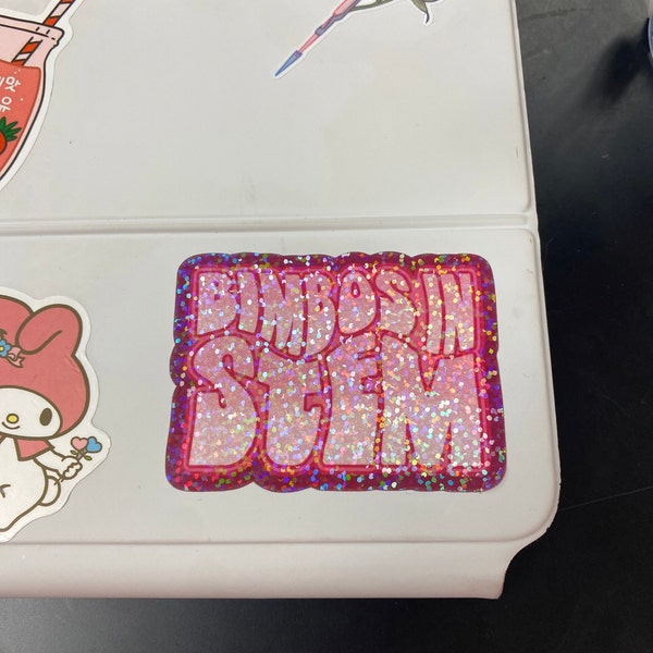 Bimbos in STEM Sparkle Sticker | Weather-resistant Vinyl Sticker ...