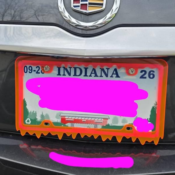 Slime Ooze License Plate Frame – JDM Car Show Tuner Plate Cover, Unique ...