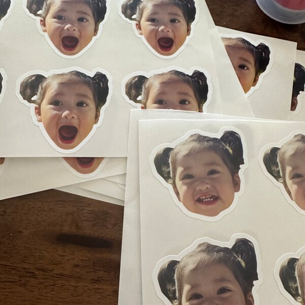 Face Stickers - Personalized Face Stickers - Baby Stickers - Picture ...