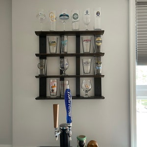 Pint Beer Glass24 Display Natural/black Oak - Etsy