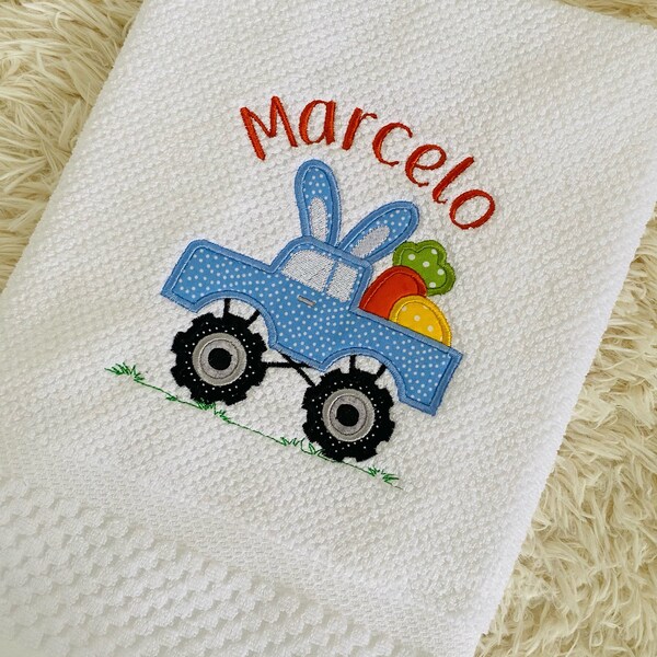 Easter Monster Truck - Applique Embroidery Design - 4x4 5x5 6x6 7x7 ...