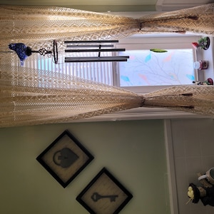 Rococo Elegant Romantic Blue Lace Ruffle Edge Curtains, Floral ...