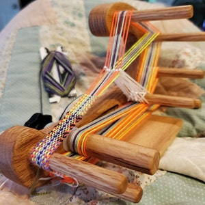 Loom-the Fiddle Inkle SUPER Tiny Small Travel Sized Weaving Loom Makes ...