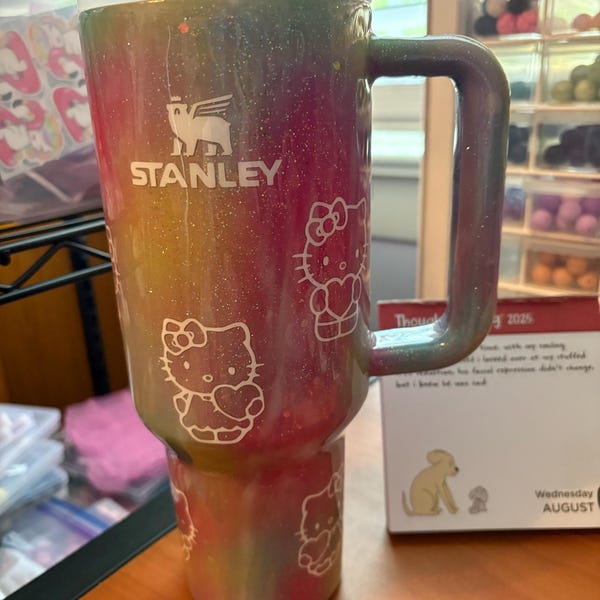 Customized Stanley Tumbler | Ombré NEON Tumbler 40oz | Personalized ...