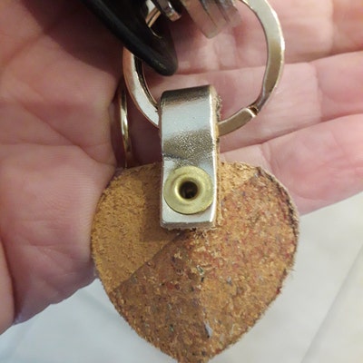 Custom Leather Heart Keychain Custom Leather Keychain - Etsy