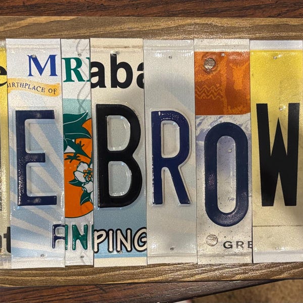 Custom Made License Plate Letter Signs - Spell Out Your Words With ...