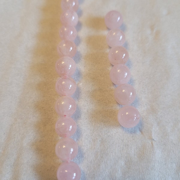 AAA Natural Pink Morganite Stone Bead. 6mm 8mm 10mm Round Bead . Super ...