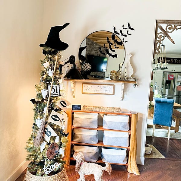 BOO Banner Vintage Book Page BANNER Bunting Pennant Sign Farmhouse ...