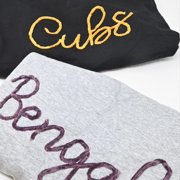 Cursive Yarn Embroidery Font - Machine Embroidery Font for Chenille ...