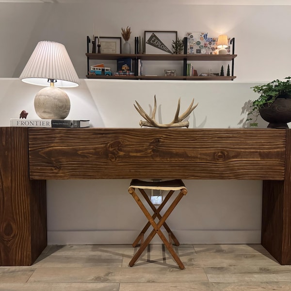 Modern Rustic Console Table Black Espresso (made and Shipped in U.S.A ...