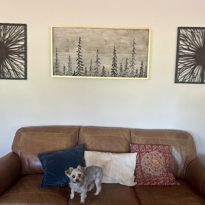 Circle Carved Wood Wall Tree Forest Hanging Decor - Etsy