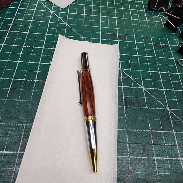 Executive Pen Kit Chrome 24 Kt Gold Gunmetal or Bushings Lathe Turning ...