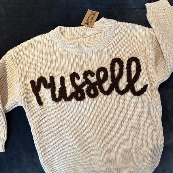 Personalized Hand Embroidered Baby and Toddler Birthday Sweater, One ...