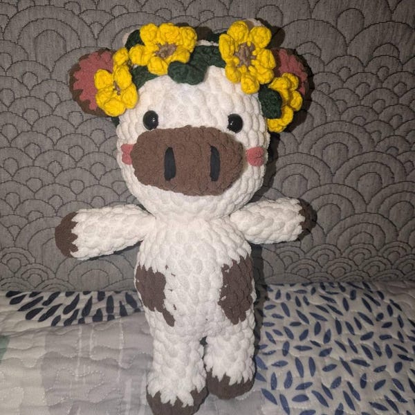 SUNFLOWER COW With Honey Bag Crochet Pattern / Sunflower / Cow ...