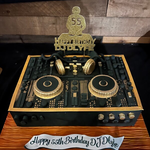 Dj Cake Topper, Disk Jockey Cake Topper, Dj Birthday Cake Topper, Dj ...