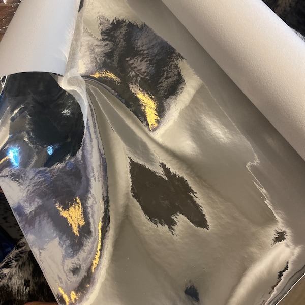 Silver / Gold HD Mirror Special Textured PU Fabric - Etsy