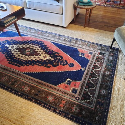 Pink Turkish Rug Vintage Oushak Rug 5x7 Rug 4x6 Rug - Etsy