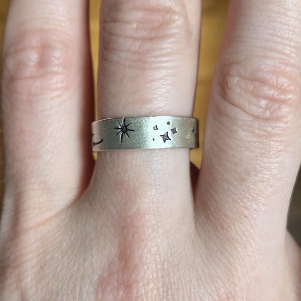 Star Fall Ring Band Rings Silver ACOTAR Inspired Ring Sterling Silver ...