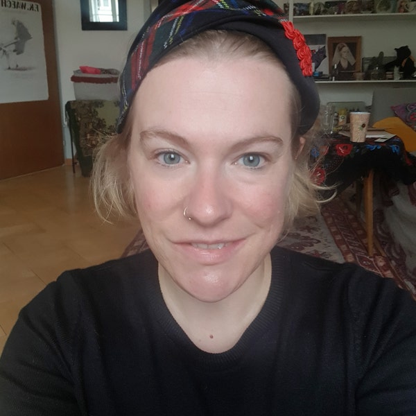 TARTAN Half Hat & Brooch // Plaid Checked Headband // Scottish Wool ...