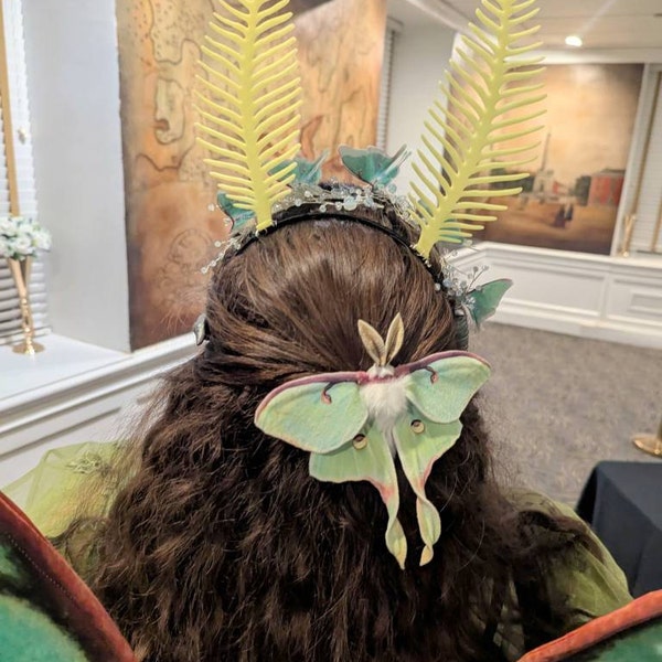 Handmade Realistic Green Luna Moth Hair Clip Accessory or Brooch ...
