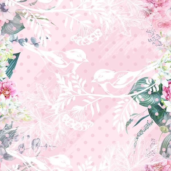 Baby Paper Pack, Angels Digital Designer Paper Pad, Nursery Fabric ...