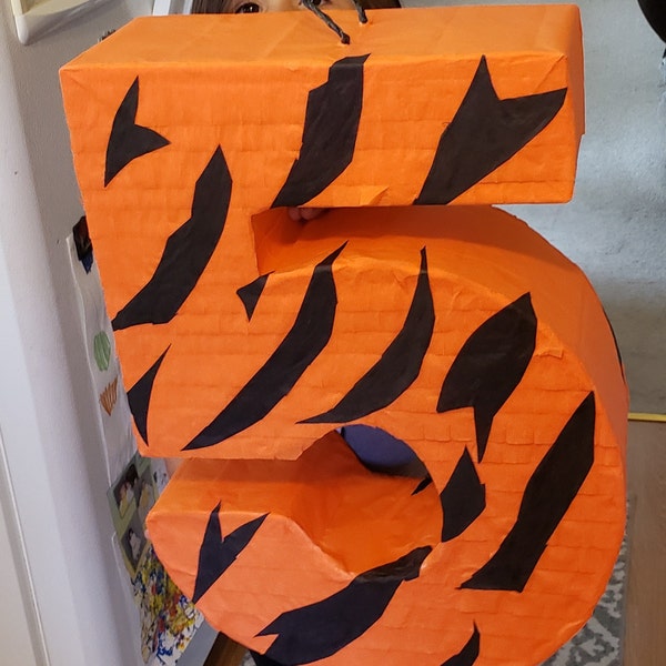 Tiger Inspired Number Pinata - Etsy
