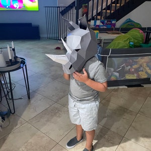 PAPERCRAFT Cyberpunk GAS MASK, Sci-fi 3D Paper Costume Template, Diy ...