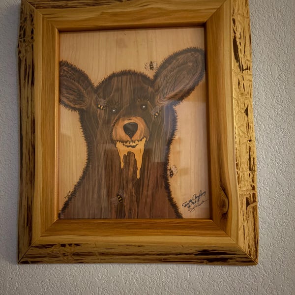 Live Edge Wood Picture Frame Rustic Decor Wall Hangings Home Decor 8x10 ...