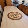 Wood Floor Medallion "harbour" Wood Floor Inlay Compass Rose Hardwood ...