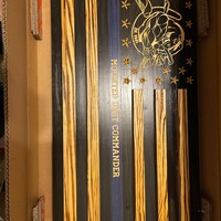 Capitol Police Challenge Coin Display Rack Holder Rustic American Flag ...