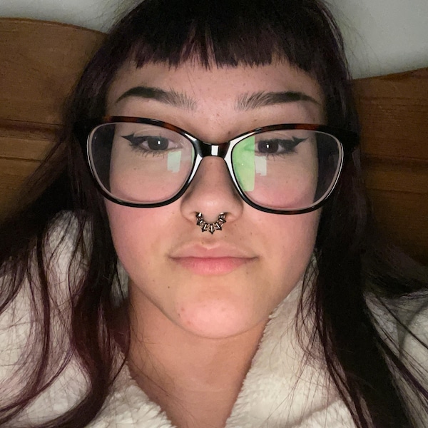 16G Spider Web Septum Ring Black Silver Clicker/cartilage/helix Earring ...