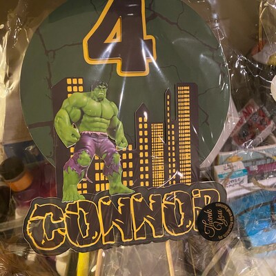 Incredible Hulk Cake Topper/ Personalized Super Hero Topper - Etsy