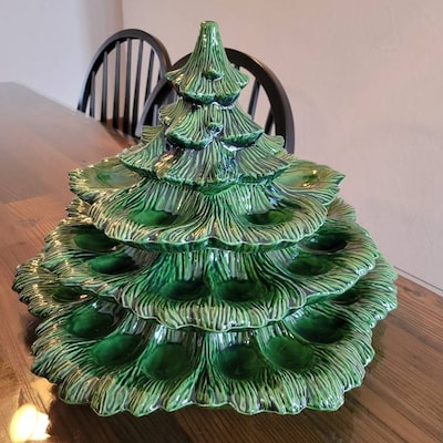 Duncan Hors Doeuvre Deviled Egg Ceramic Christmas Tree in a Beautiful ...